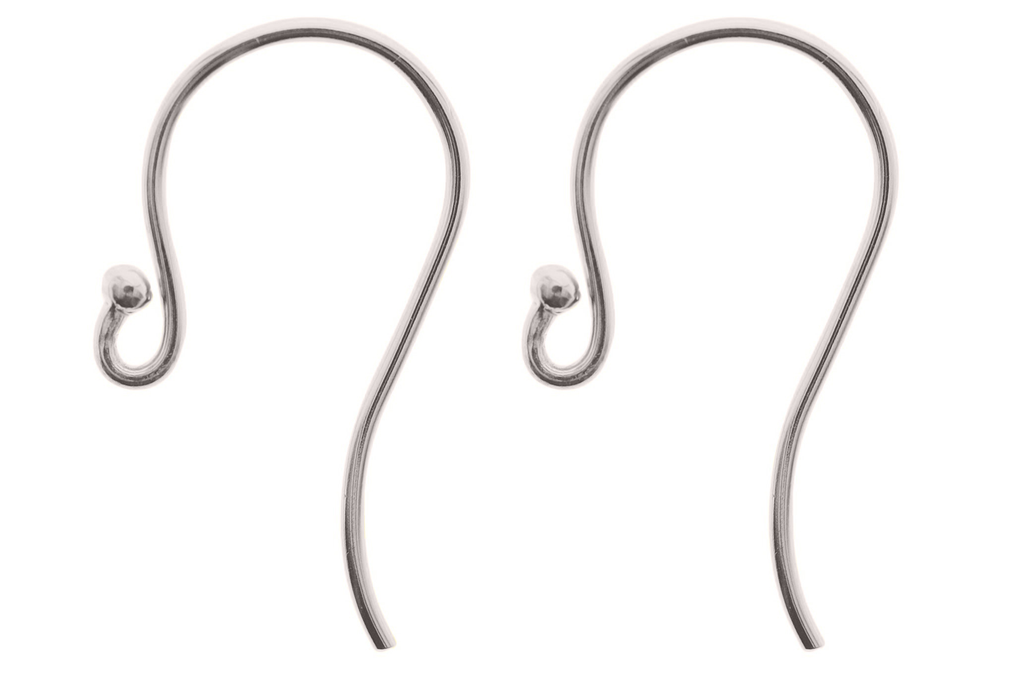 Ear Fittings (Hooks) 9ct White Pair (EH69W) | Lindsay's