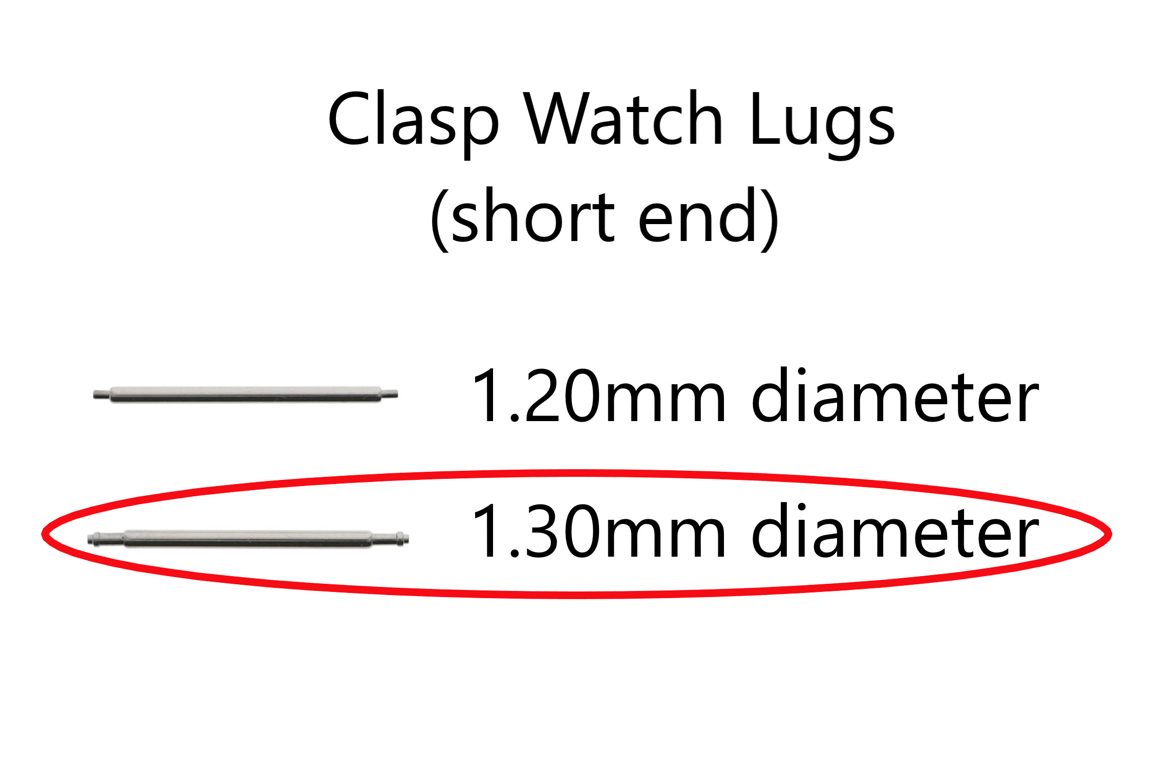 Watch Lugs Clasp 12mm 1.30 diameter – Packet of 25 | Lindsay's